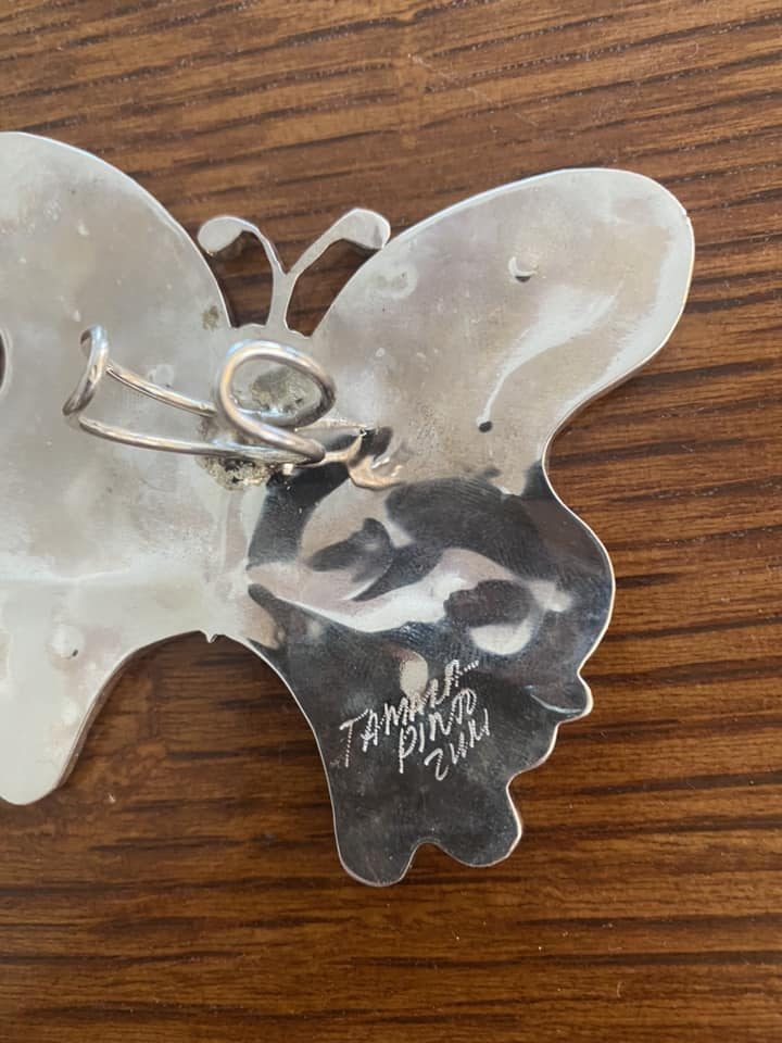 Zuni Tamara Pinto signed sterling silver adjustable HUGE 3.25 inch ...