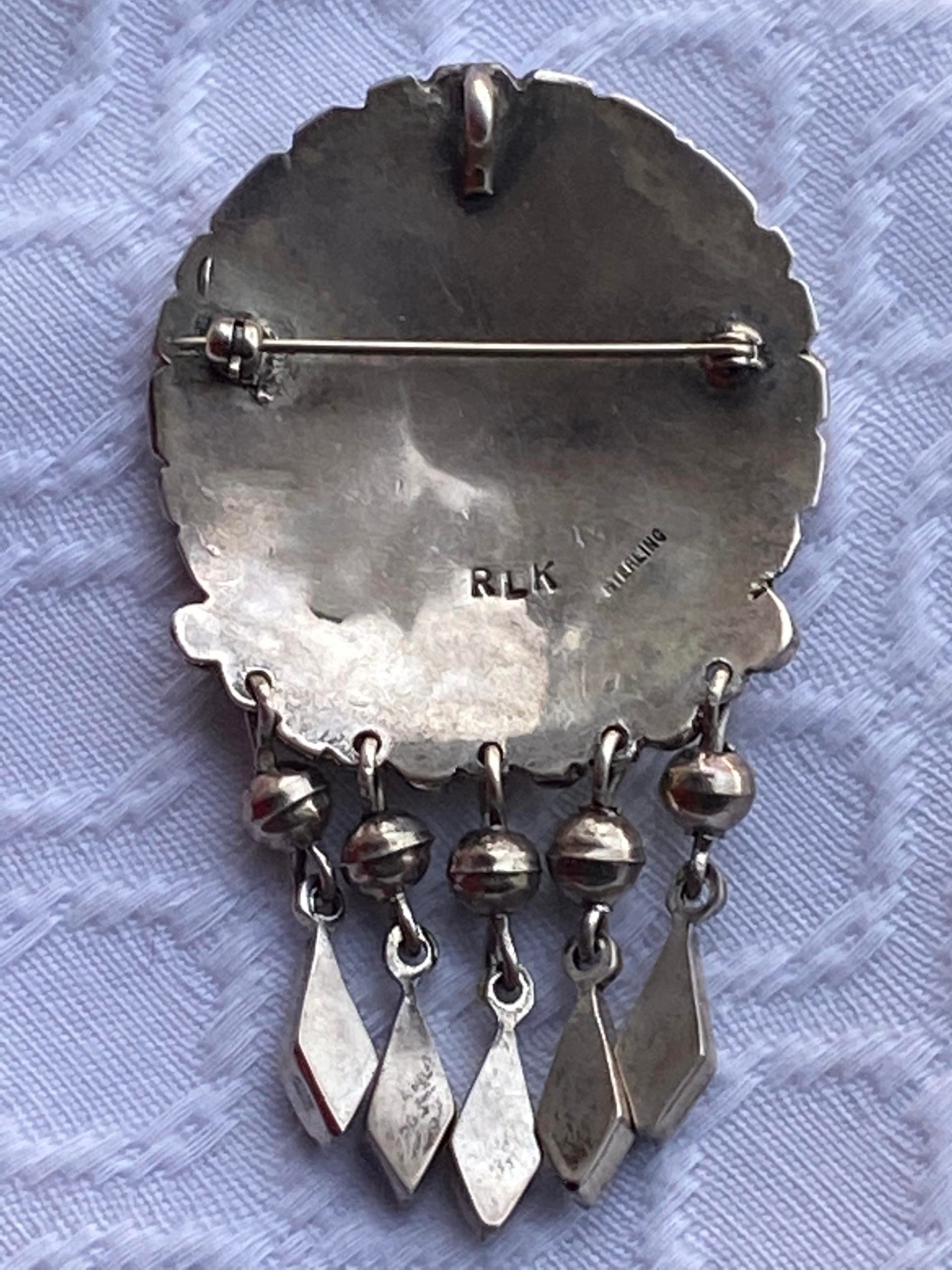 Zuni vintage Ralph and Lillie Kallestewa RLK signed sterling silver ...