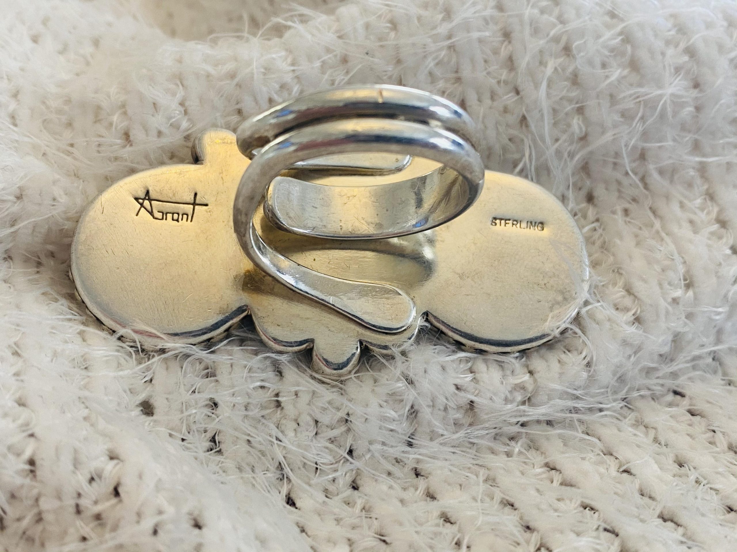 Cherokee Antonio Grant Signed Sterling Silver Wampum Shell Adjustable ...